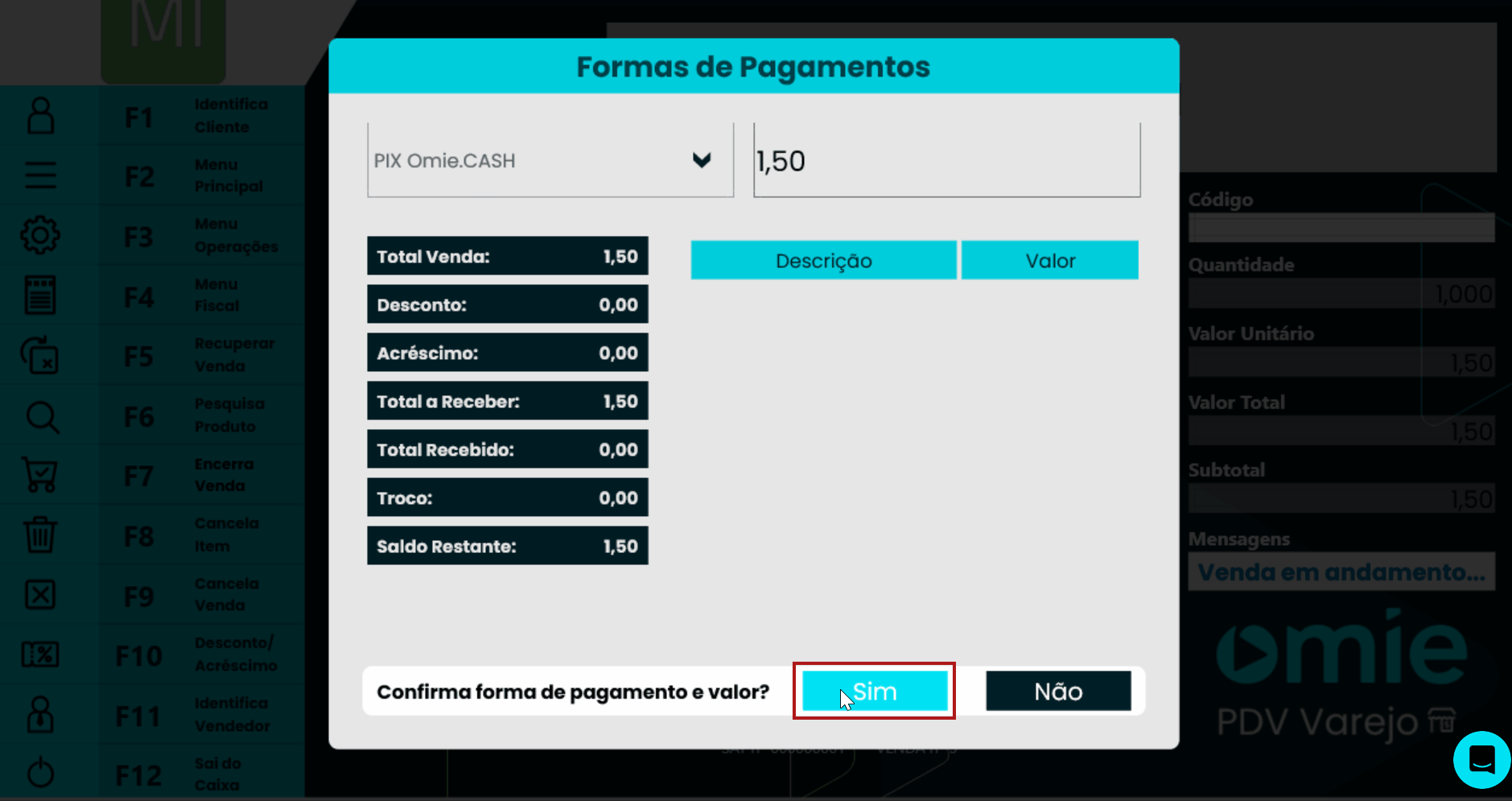 Sistema de gestão com OMIE.PDV VAREJO